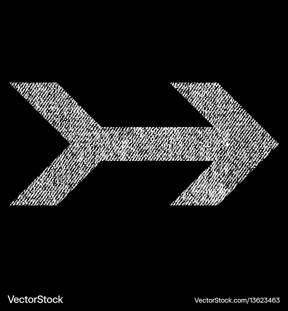 Arrow right fabric textured icon Royalty Free Vector Image
