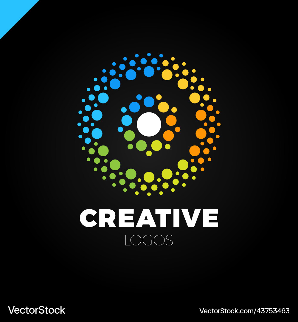 Clever and creative dots or point letter o logo Vector Image