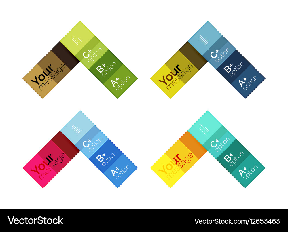 Color stripes infographics templates Royalty Free Vector