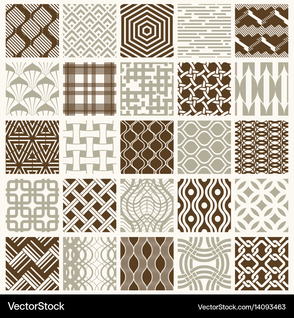 Graphic ornamental tiles collection set Royalty Free Vector