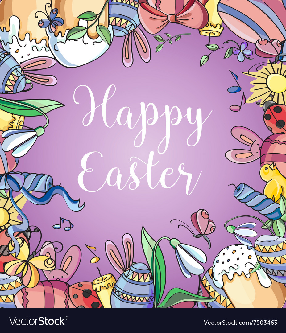 Happy easter background Royalty Free Vector Image