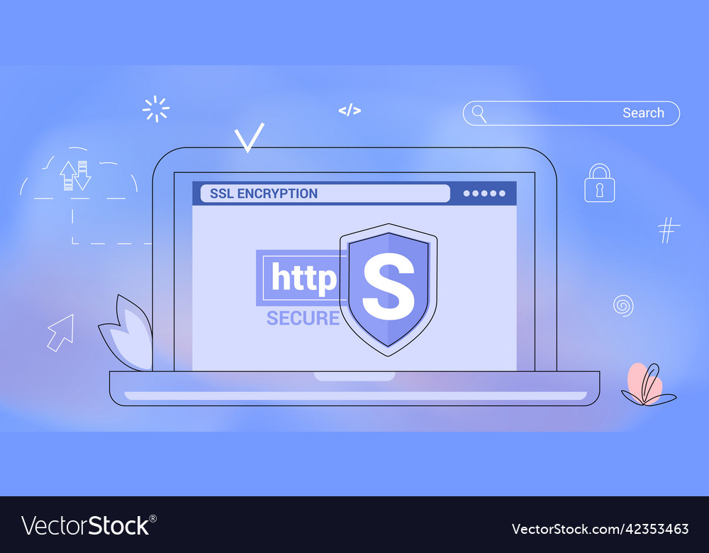 Protected Connection Secure Protocol Vector Image
