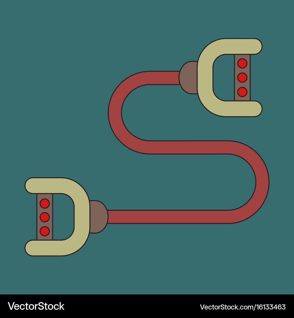 Icon in flat design sports expander Royalty Free Vector