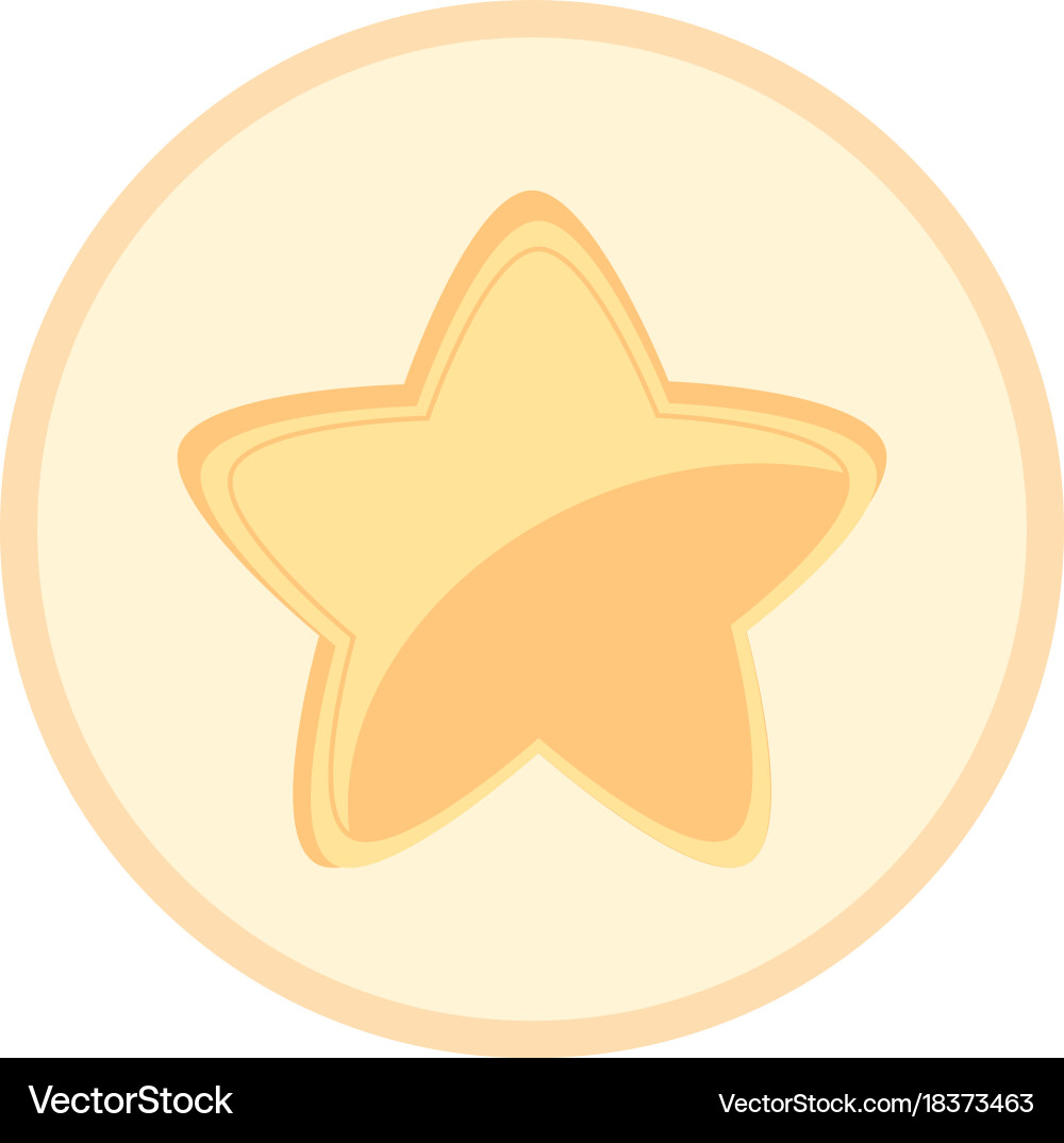 Isolated yellow star icon ranking mark Royalty Free Vector