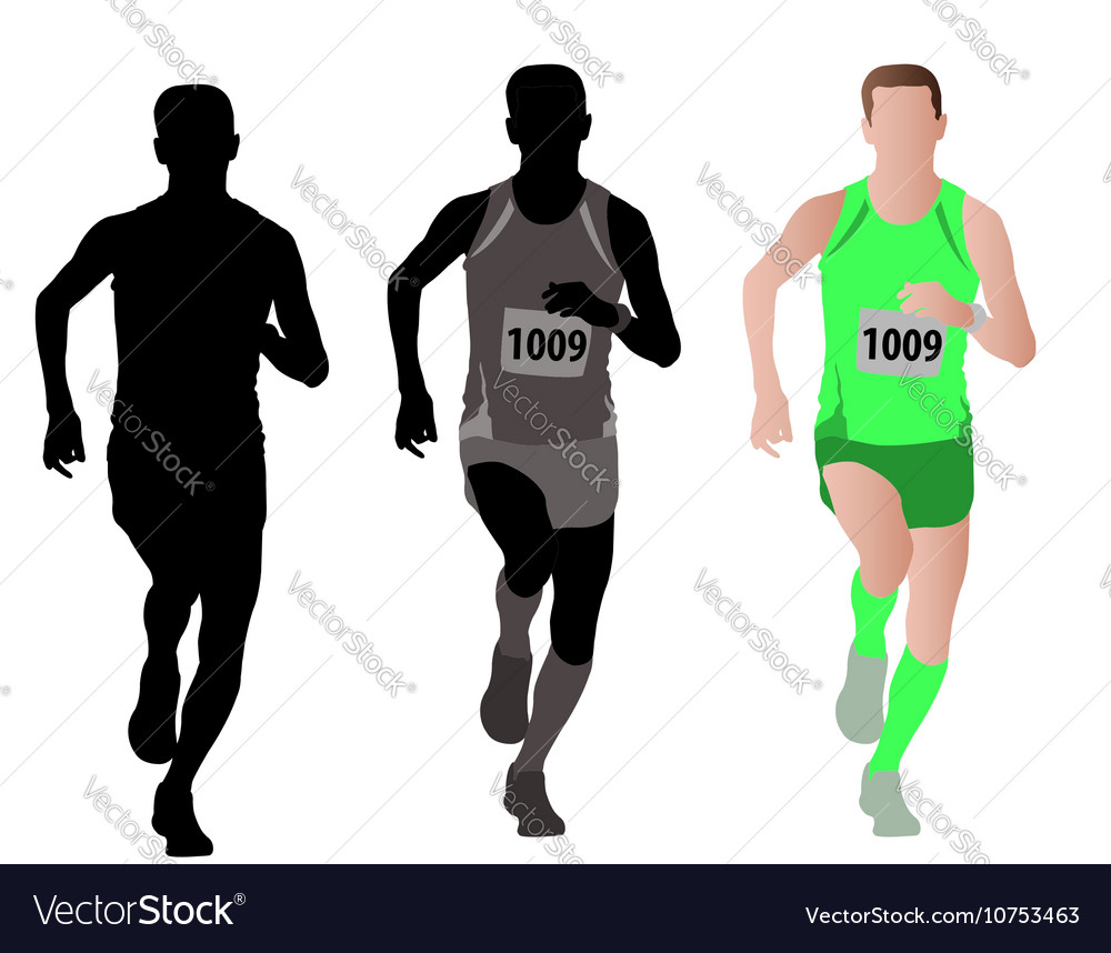 Marathon runner Royalty Free Vector Image - VectorStock