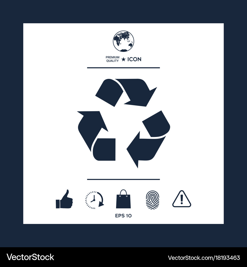 Recycle sign isolated on white background Vector Image