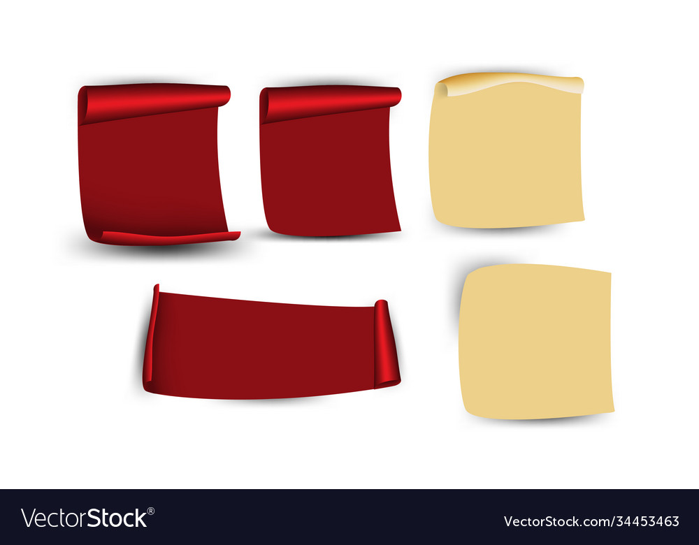 Red text box elements isolate Royalty Free Vector Image