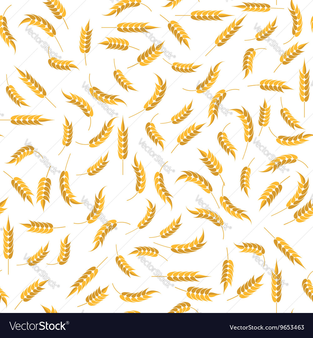 Seamless wheat pattern Royalty Free Vector Image