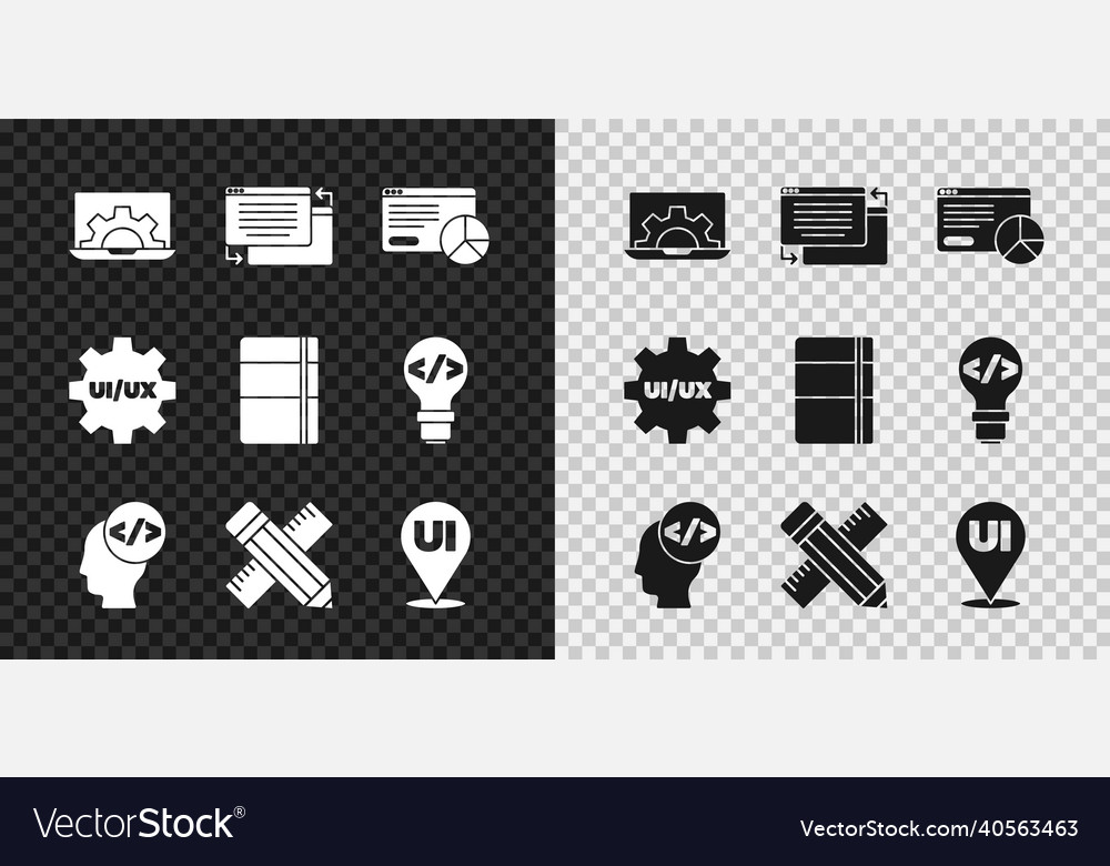 Set web development ui or ux design website Vector Image