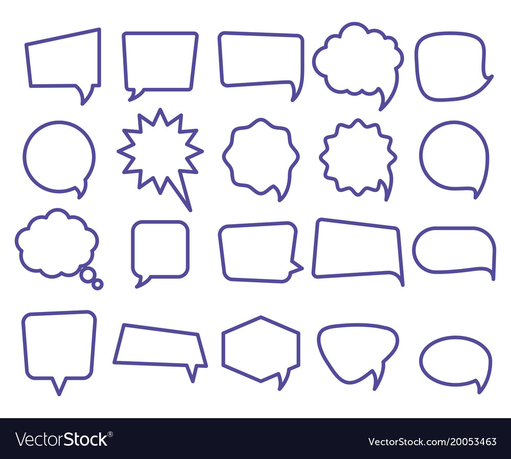 Speech bubbles design Royalty Free Vector Image