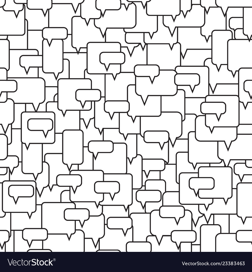 Speech bubbles seamless pattern Royalty Free Vector Image