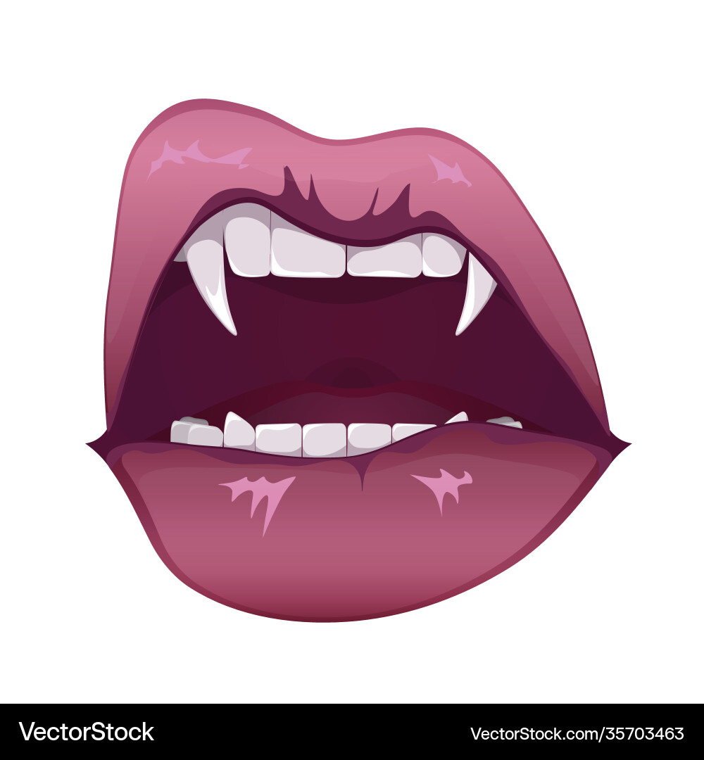 Vampire teeth set Royalty Free Vector Image - VectorStock