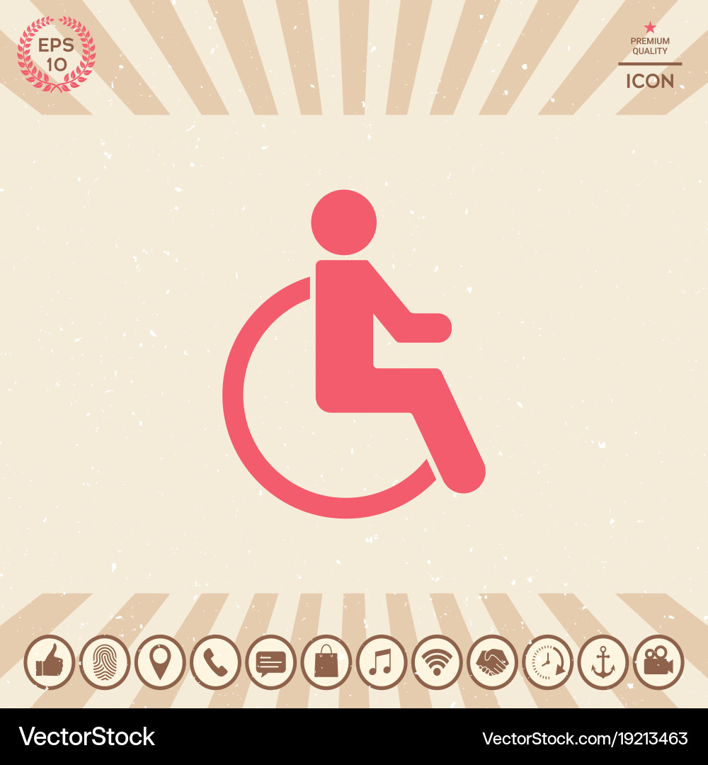 Wheelchair handicap icon Royalty Free Vector Image