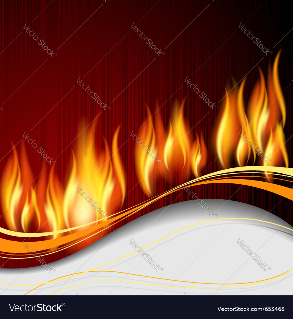 Background with flames Royalty Free Vector Image