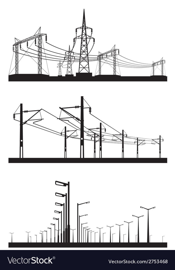 Electrical installations set Royalty Free Vector Image