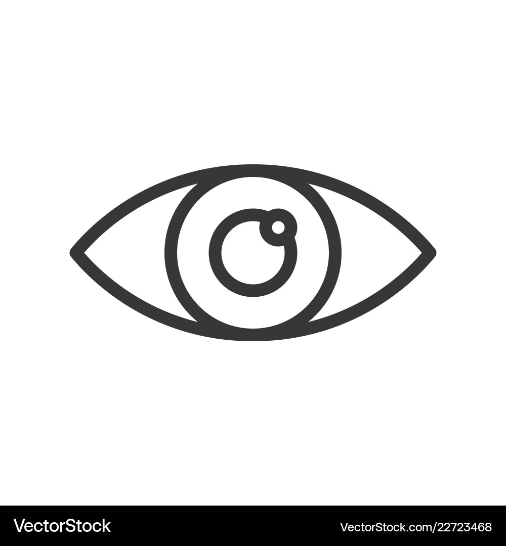 Eye human organ related outline icon Royalty Free Vector
