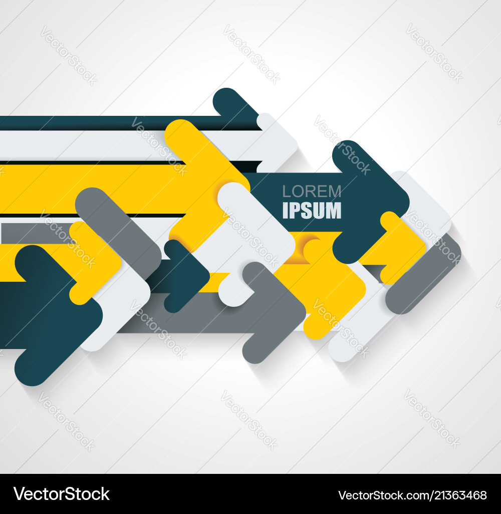 Group of paper arrows abstract design Royalty Free Vector