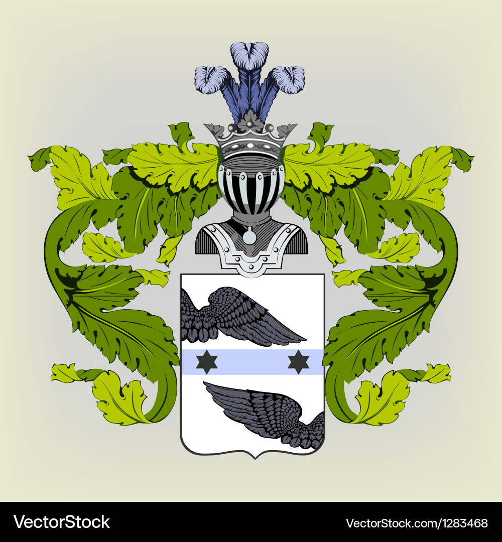 Heraldic coat of arms Royalty Free Vector Image