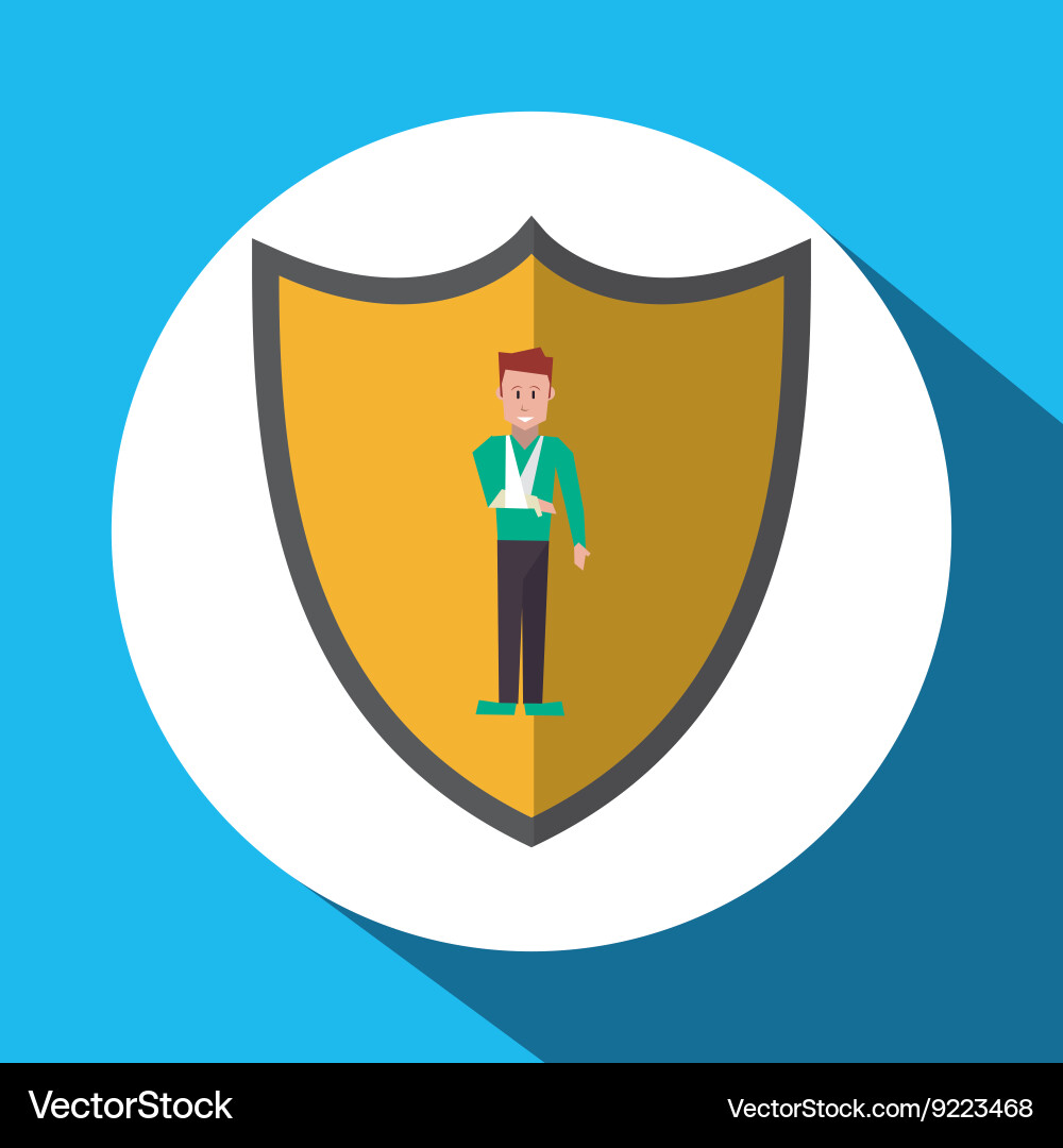 Insurance design safety icon isolated Royalty Free Vector