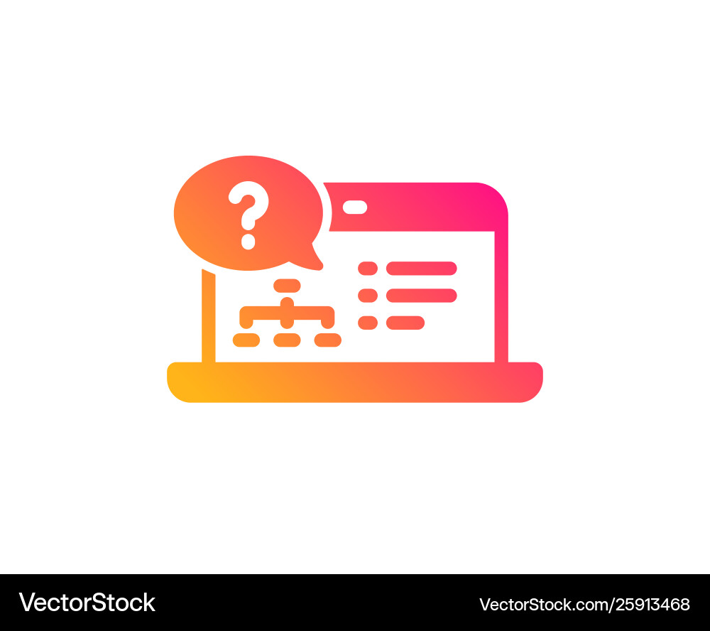 Question mark icon online quiz test sign Vector Image