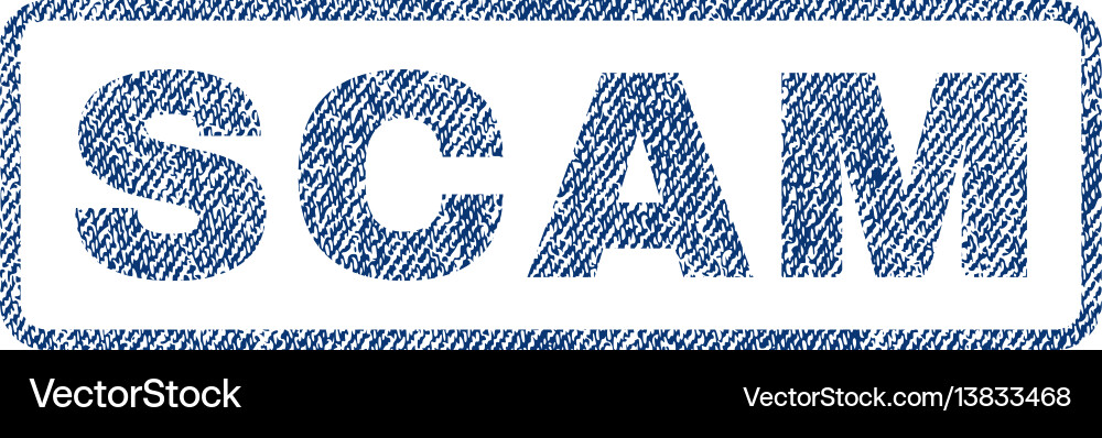 Scam textile stamp Royalty Free Vector Image - VectorStock