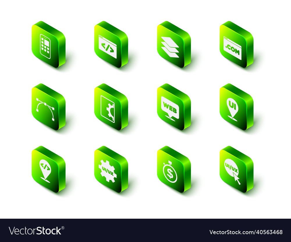Set front end development layers ui or ux design Vector Image