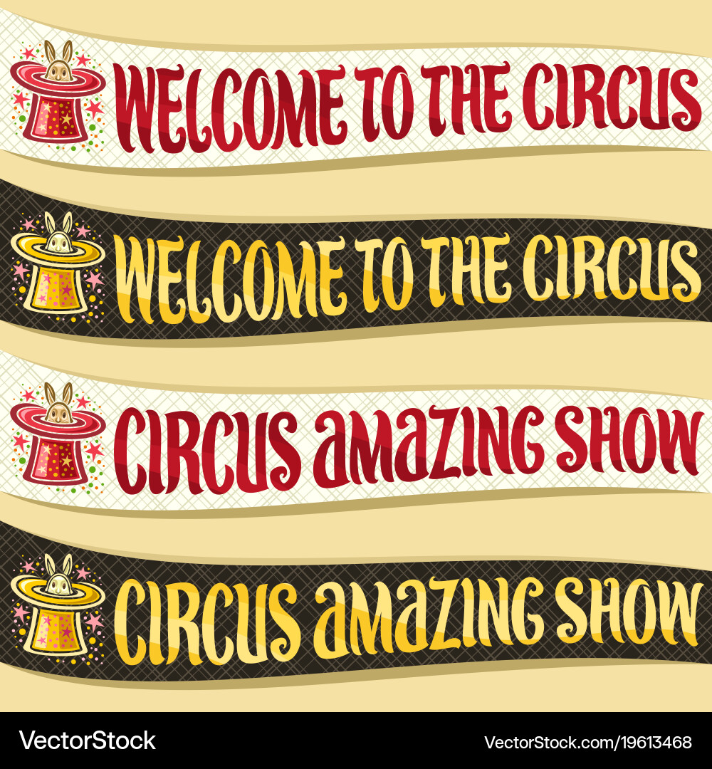 Set of ribbons for circus Royalty Free Vector Image