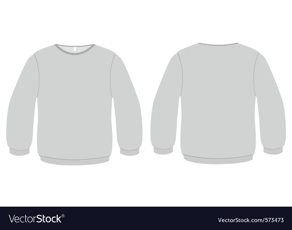 Basic Sweater Template Royalty Free Vector Image
