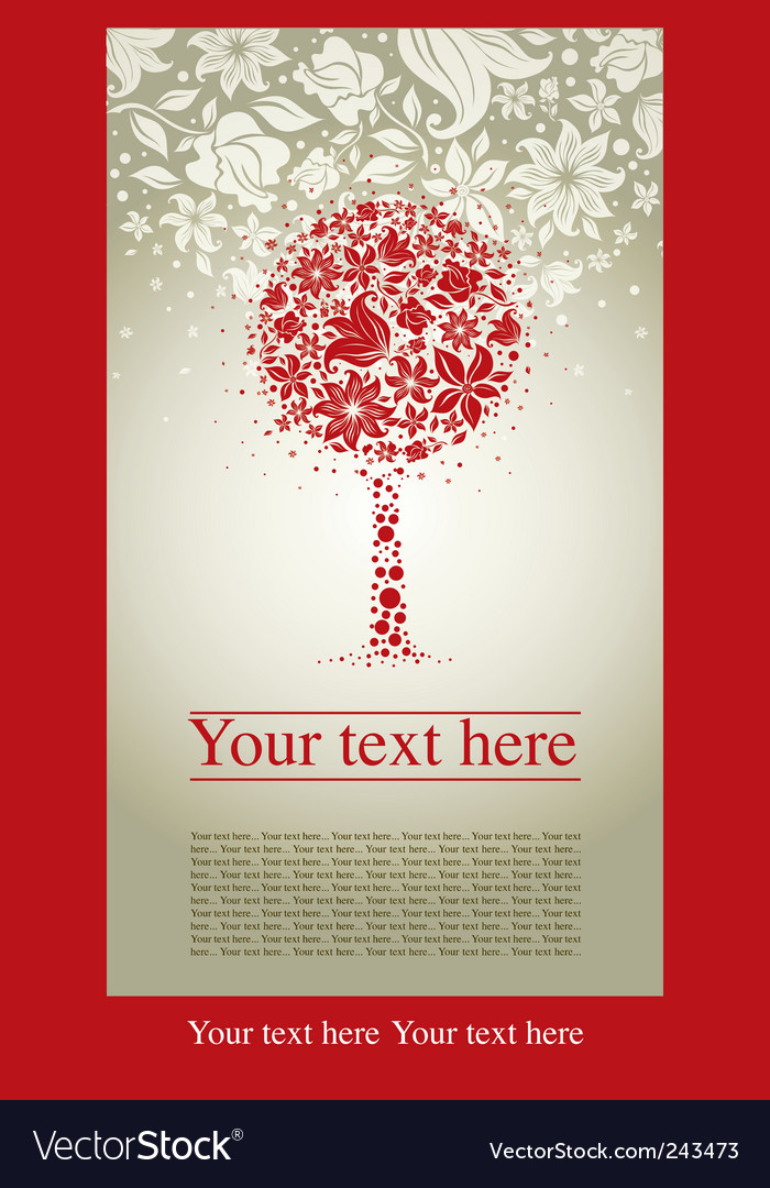 Decorative tree Royalty Free Vector Image - VectorStock