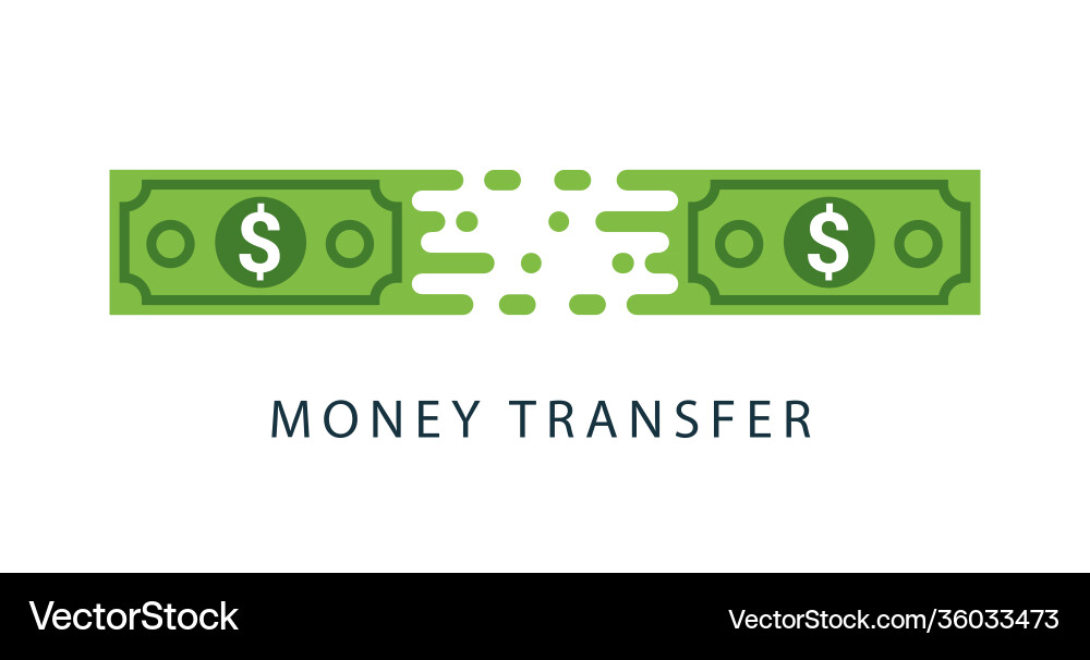 Fast send money transfer funds payment icon Vector Image
