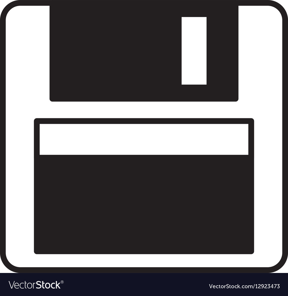 Floppy disk isolated icon Royalty Free Vector Image