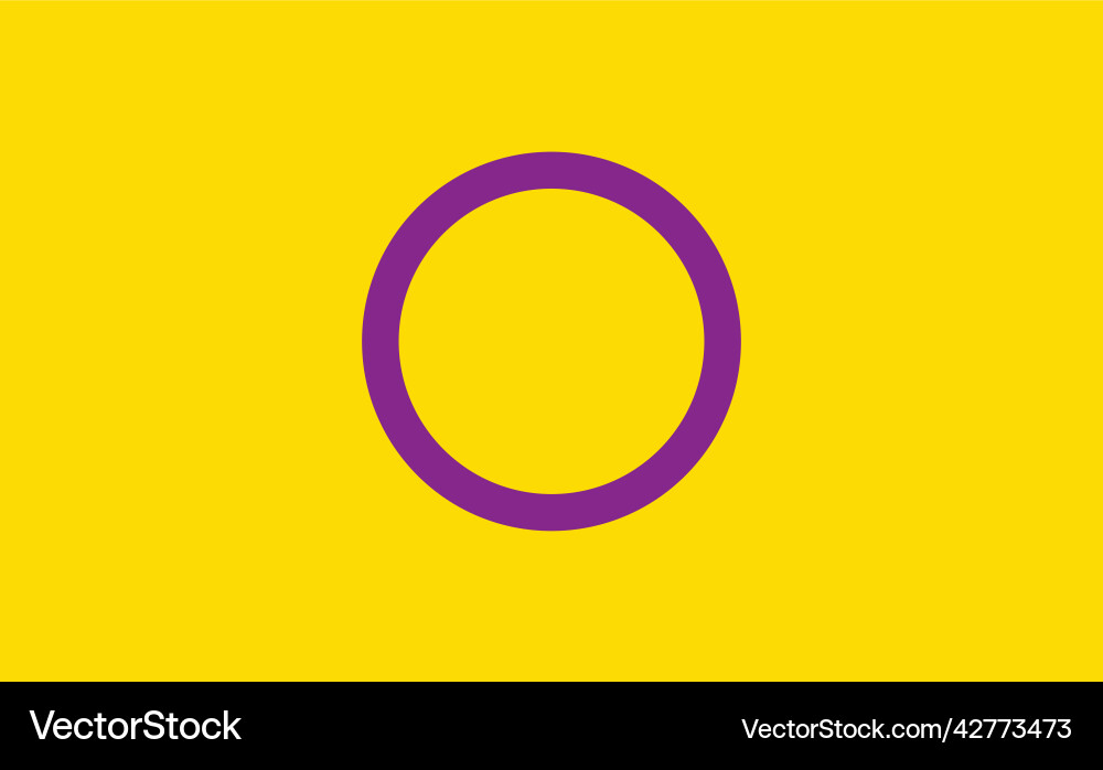Intersex flag - one of a community lgbtq pride Vector Image
