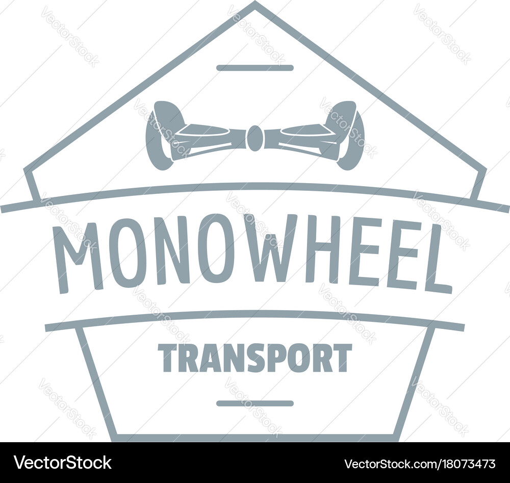 Mono wheel logo simple gray style Royalty Free Vector Image