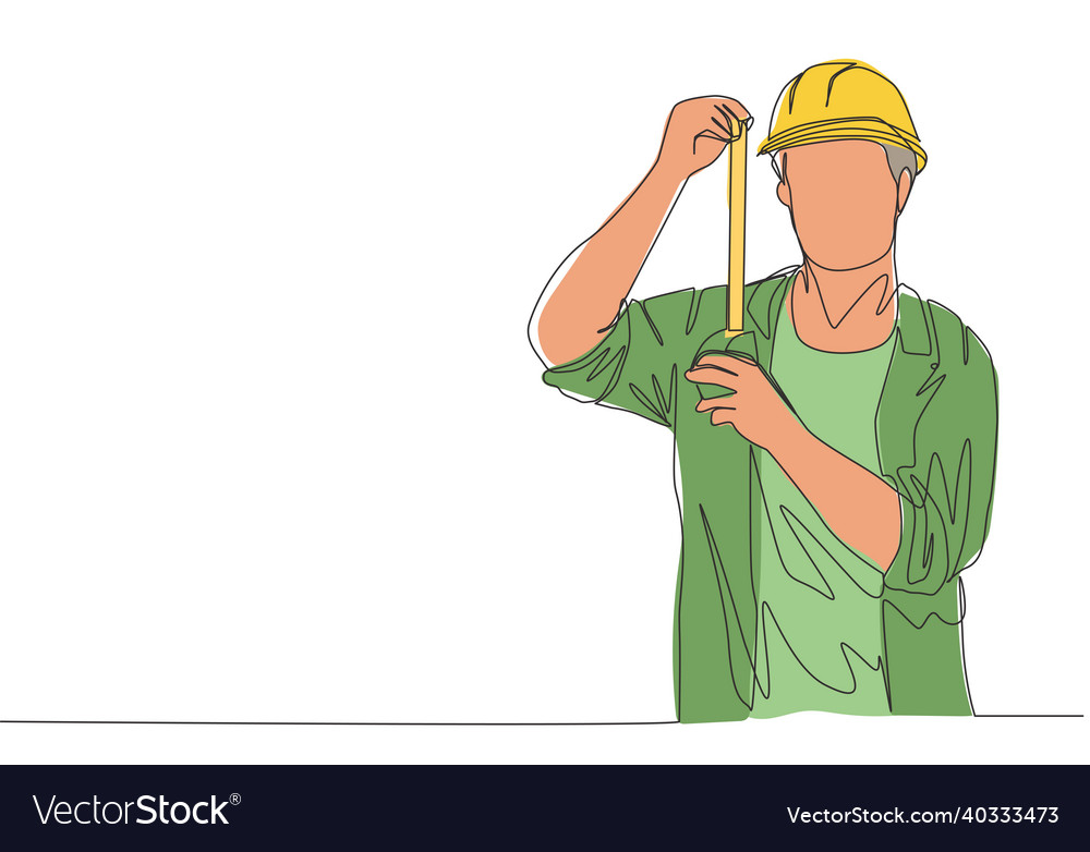 Single continuous line drawing of young handsome Vector Image Single continuous line drawing of young handsome Vector Image