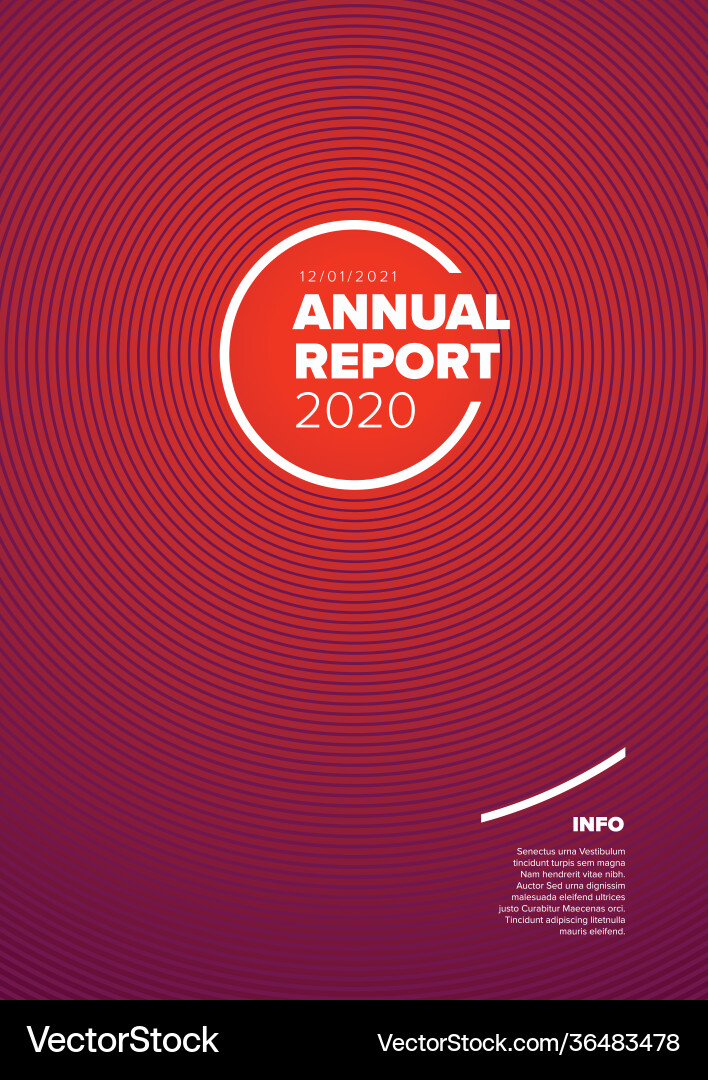 Annual minimalistic report cover template Vector Image