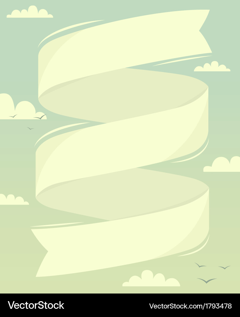 Banner in sky Royalty Free Vector Image - VectorStock