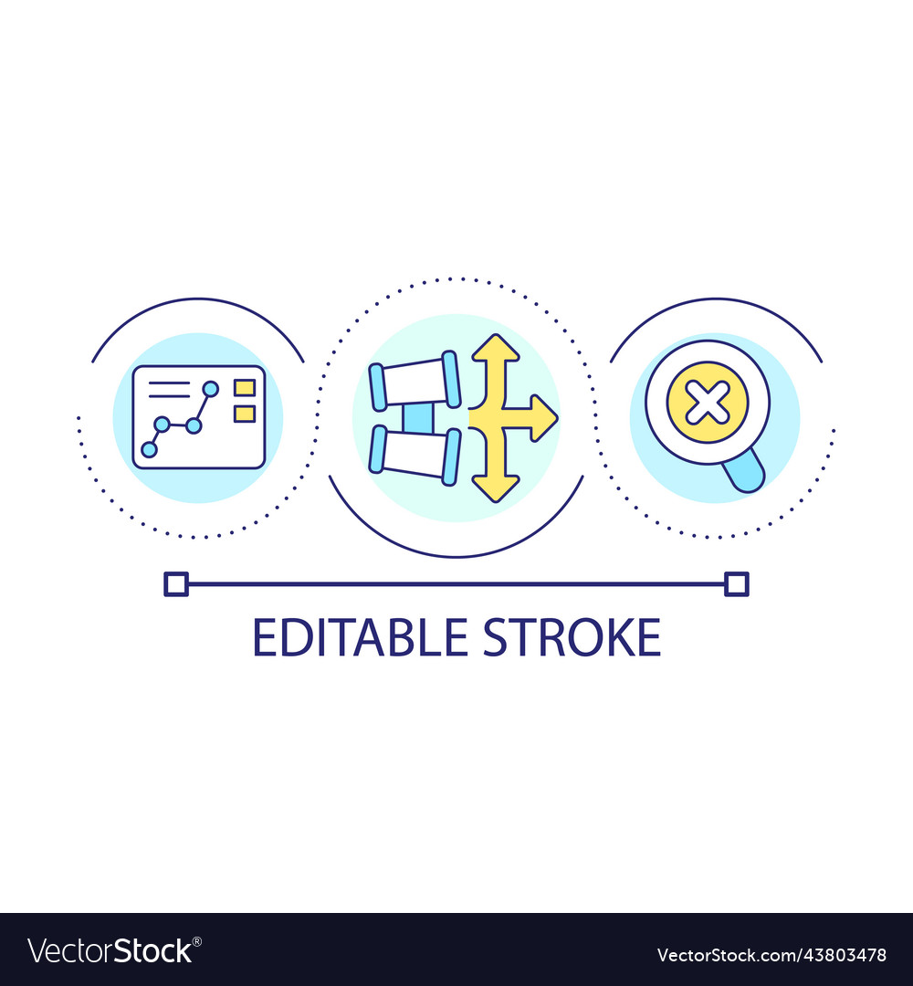 Choosing direction for development loop concept Vector Image