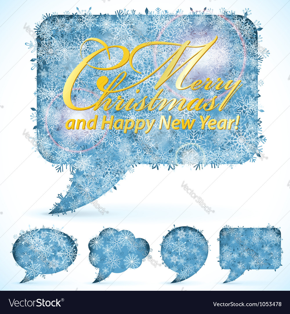 Christmas Speech Bubbles Royalty Free Vector Image