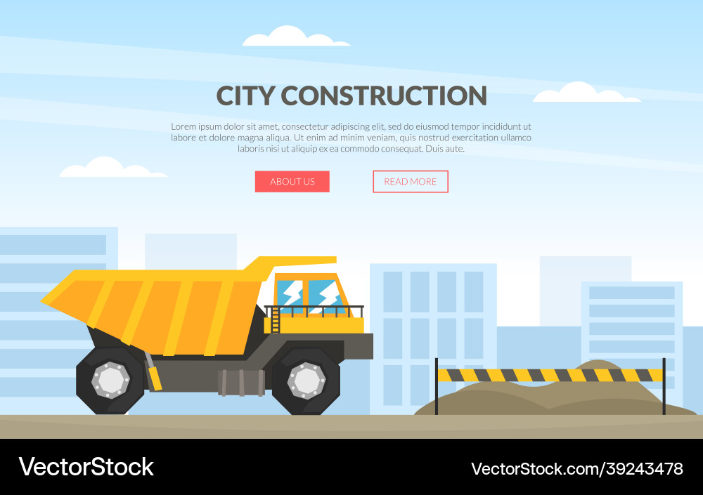 Construction machinery and heavy equipment Vector Image