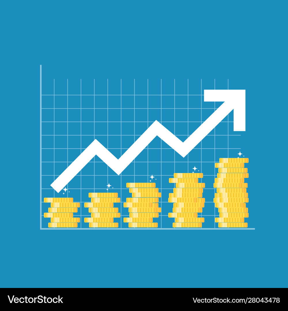 Financial growth concept finance performance Vector Image