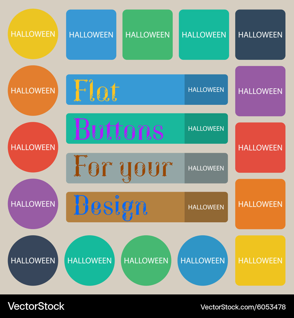 Halloween sign icon symbol set Royalty Free Vector Image