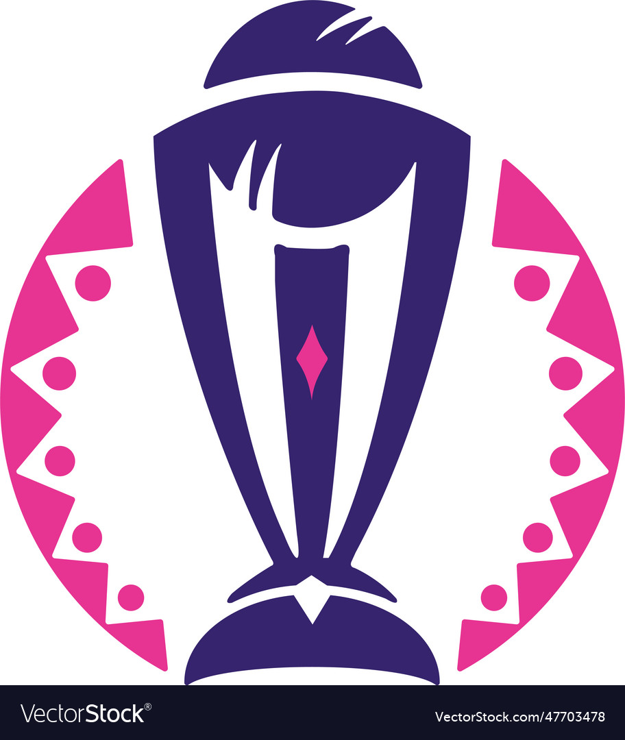 Icc international cricket council trophy logo Vector Image Icc international cricket council trophy logo Vector Image