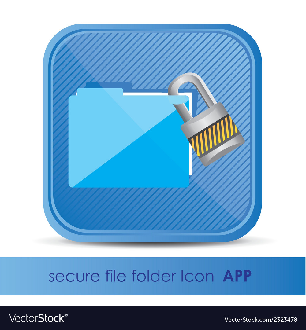 Icon folder for application security data Vector Image