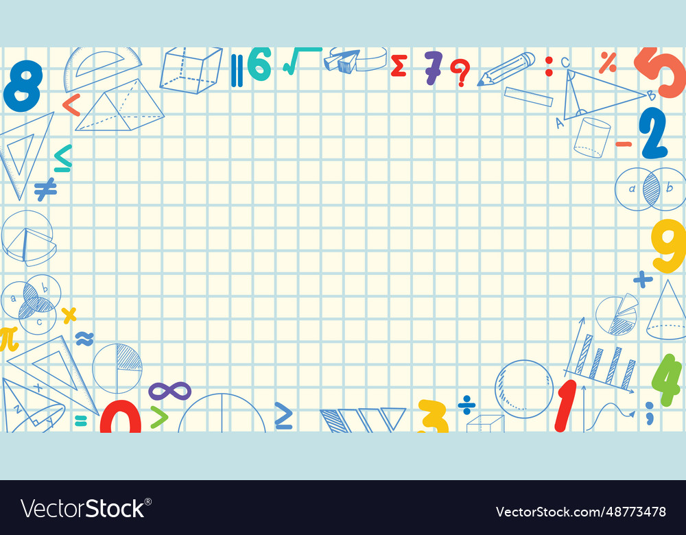 Math object element border with checkered Vector Image
