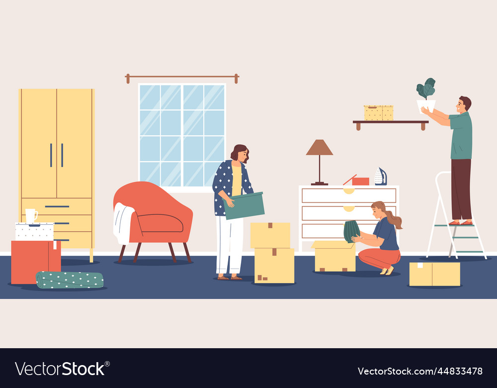 Moving flat Royalty Free Vector Image - VectorStock