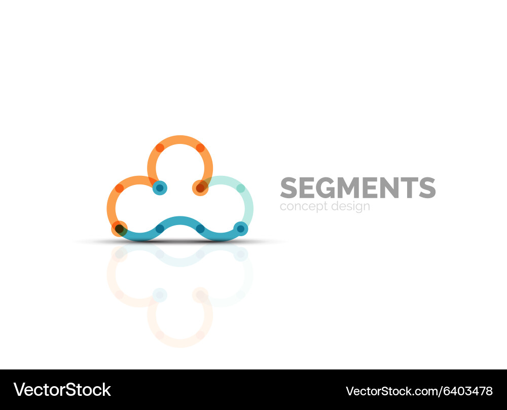 Outline minimal abstract geometric logo Royalty Free Vector