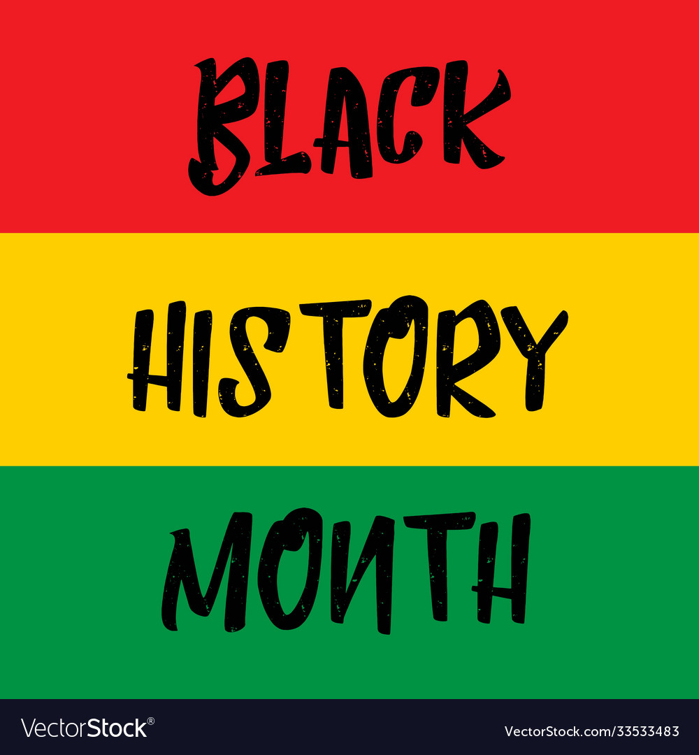 Black History Month Template Design Royalty Free Vector