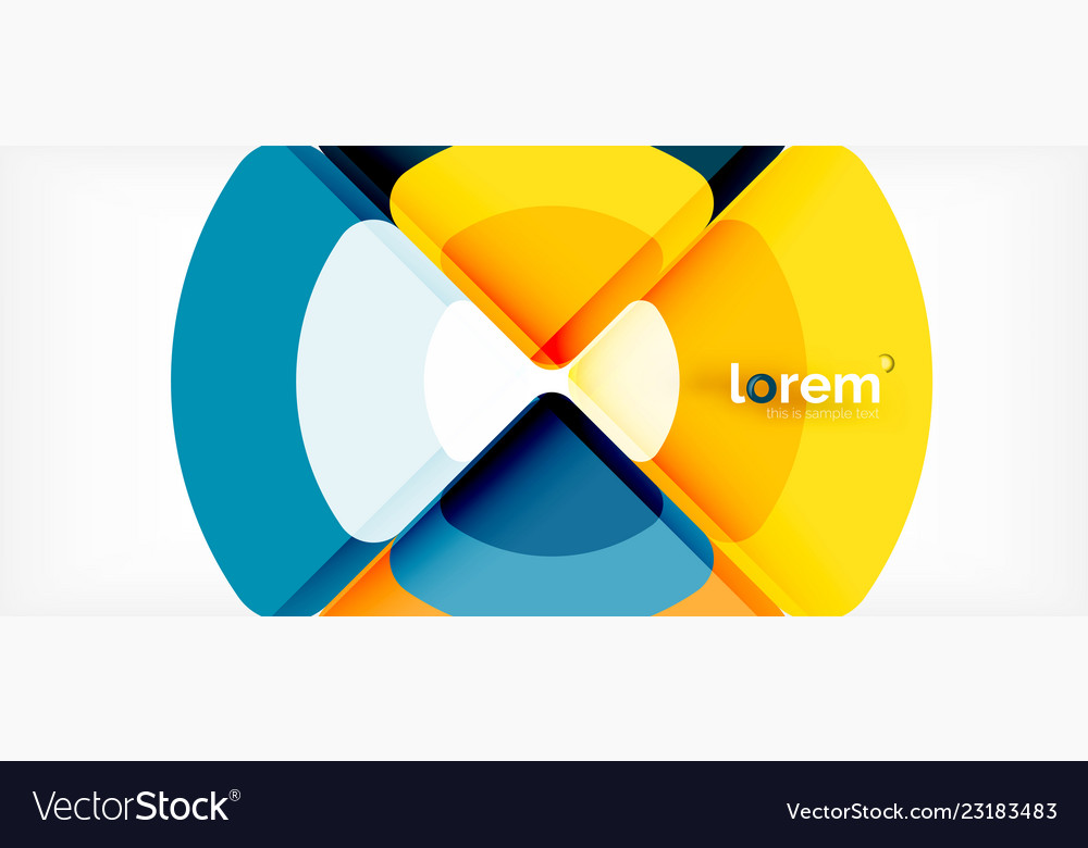 Circles and triangles geometric abstract Vector Image