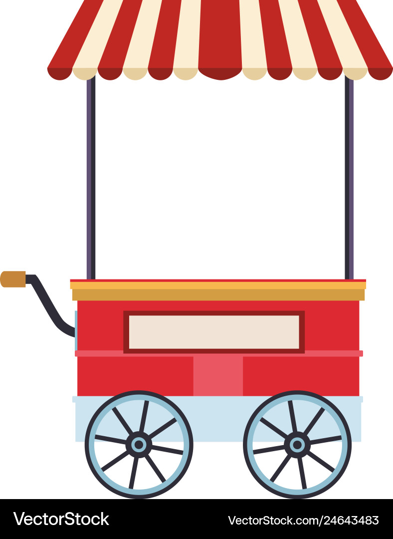 Food booth cart Royalty Free Vector Image - VectorStock