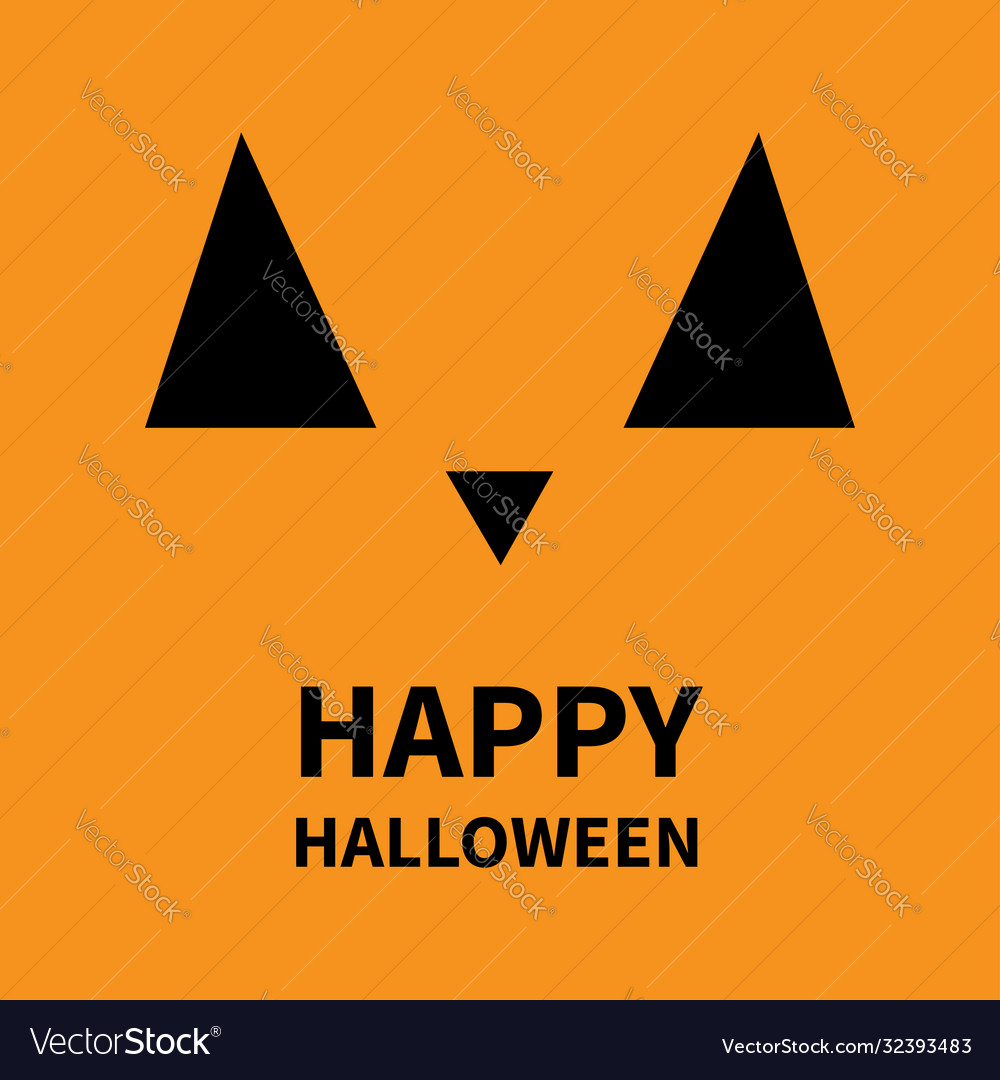 Happy halloween pumpkin smiling face emotion big Vector Image
